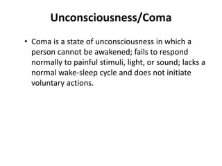 Approach to unconsciousness | PPTX
