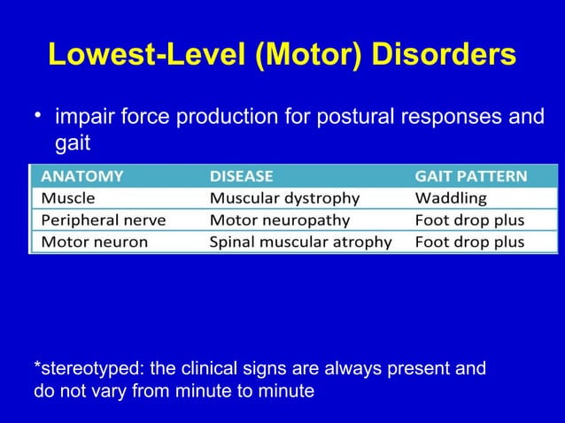 Approach to unsteadiness and gait disorders | PPT