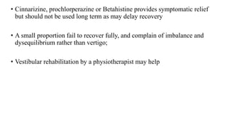 Approach to vertigo | PPTX