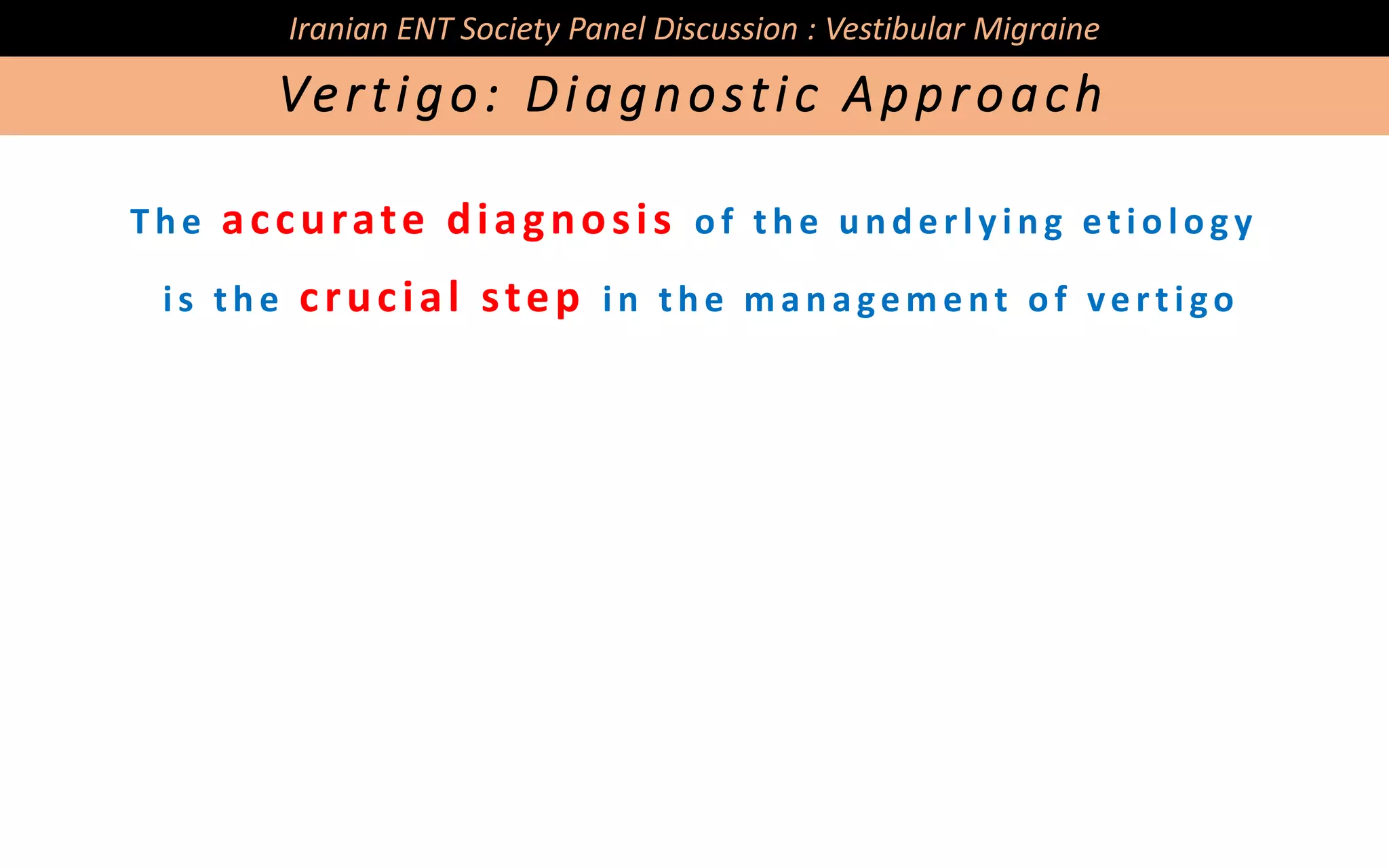 Approach to vertigo | PPTX