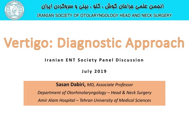 Approach to vertigo | PPTX | Ear, Nose and Throat Conditions | Diseases ...