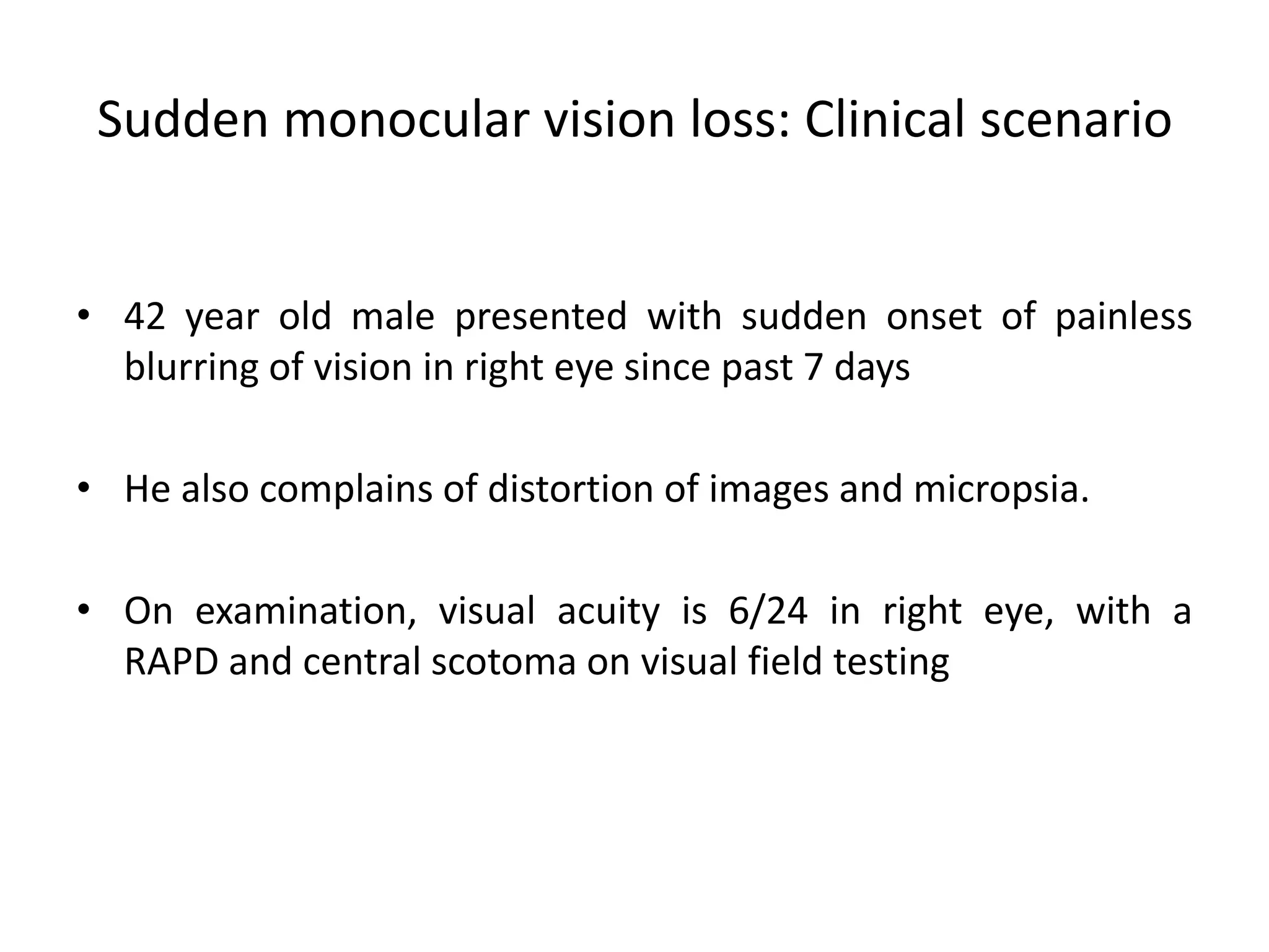 Approach to vision loss | PPTX