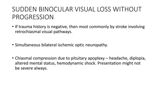 Approach to vision loss | PPTX