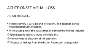 Approach to vision loss | PPTX