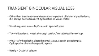 Approach to vision loss | PPTX