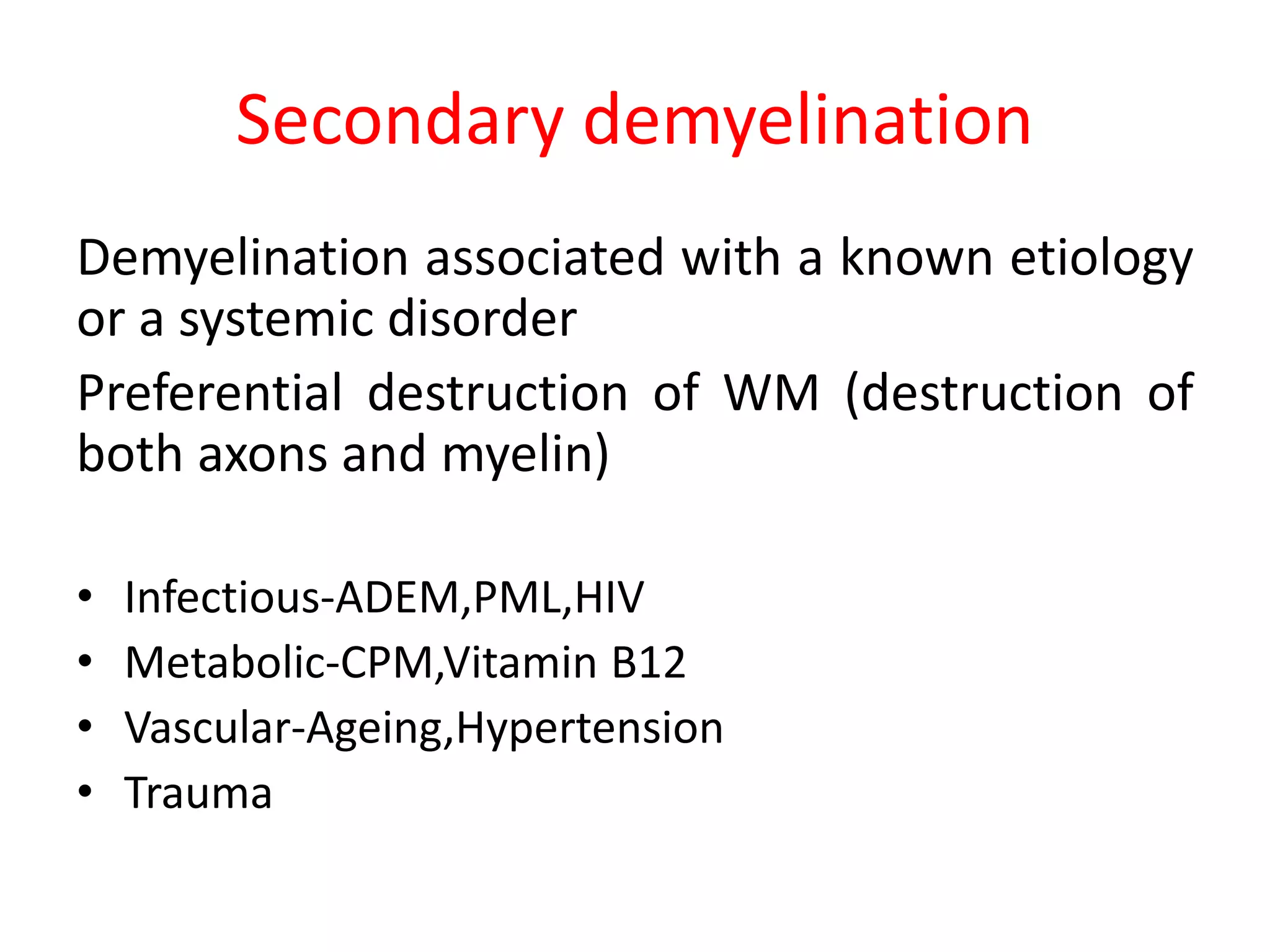 Approach to white matter disease | PPTX