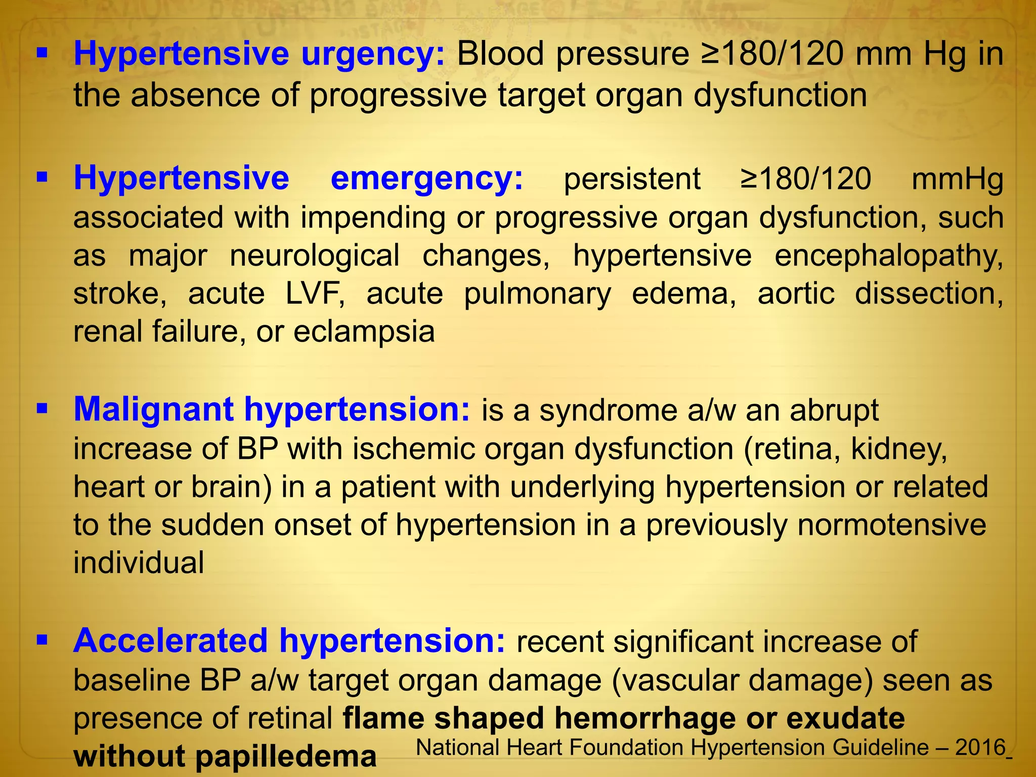 Approach to young hypertensive patients | PPTX