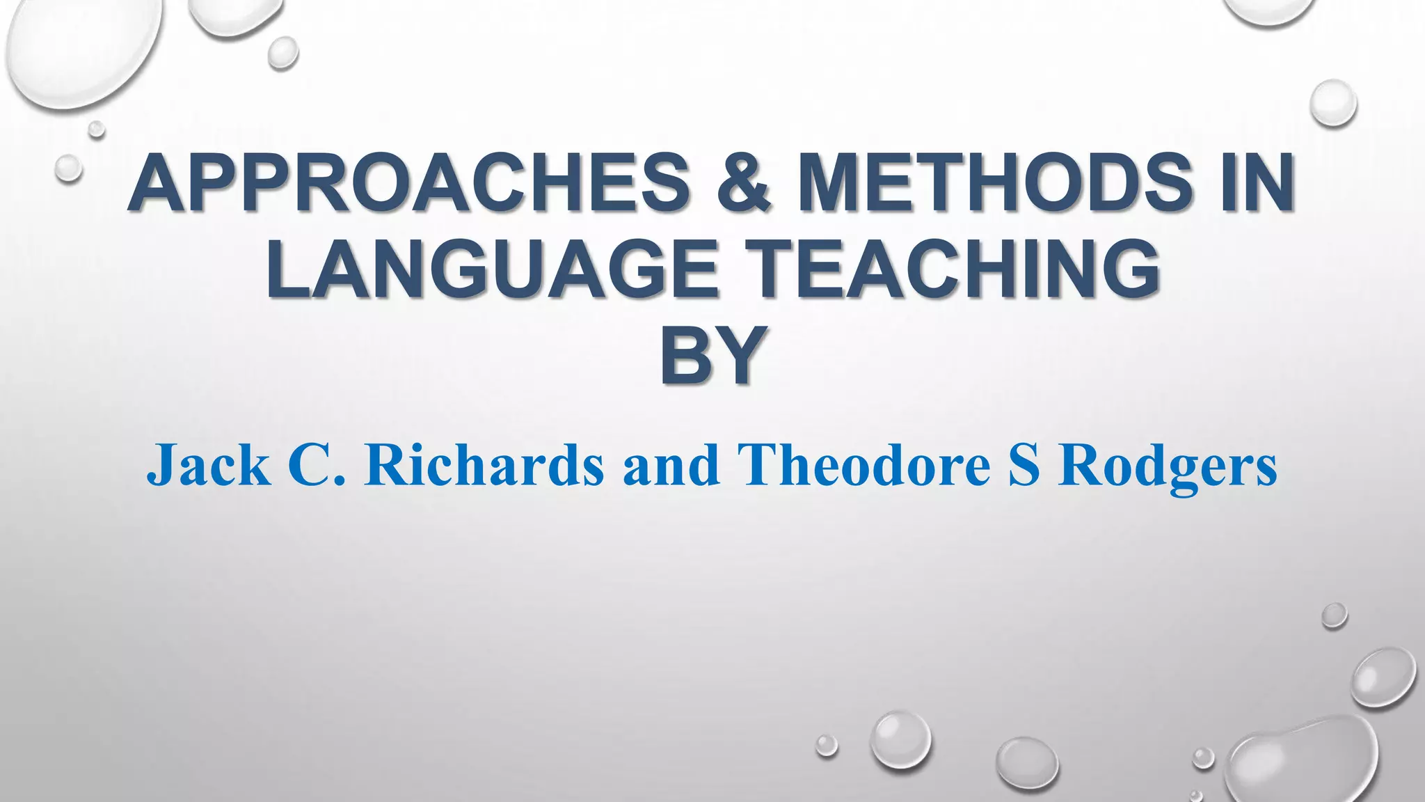 Methods in English Teaching | PPTX