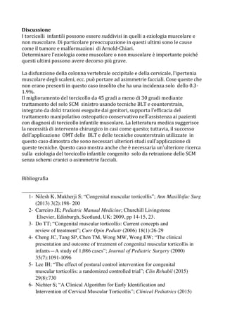 Approccio osteopatico al trattamento di un paziente con torcicollo ...