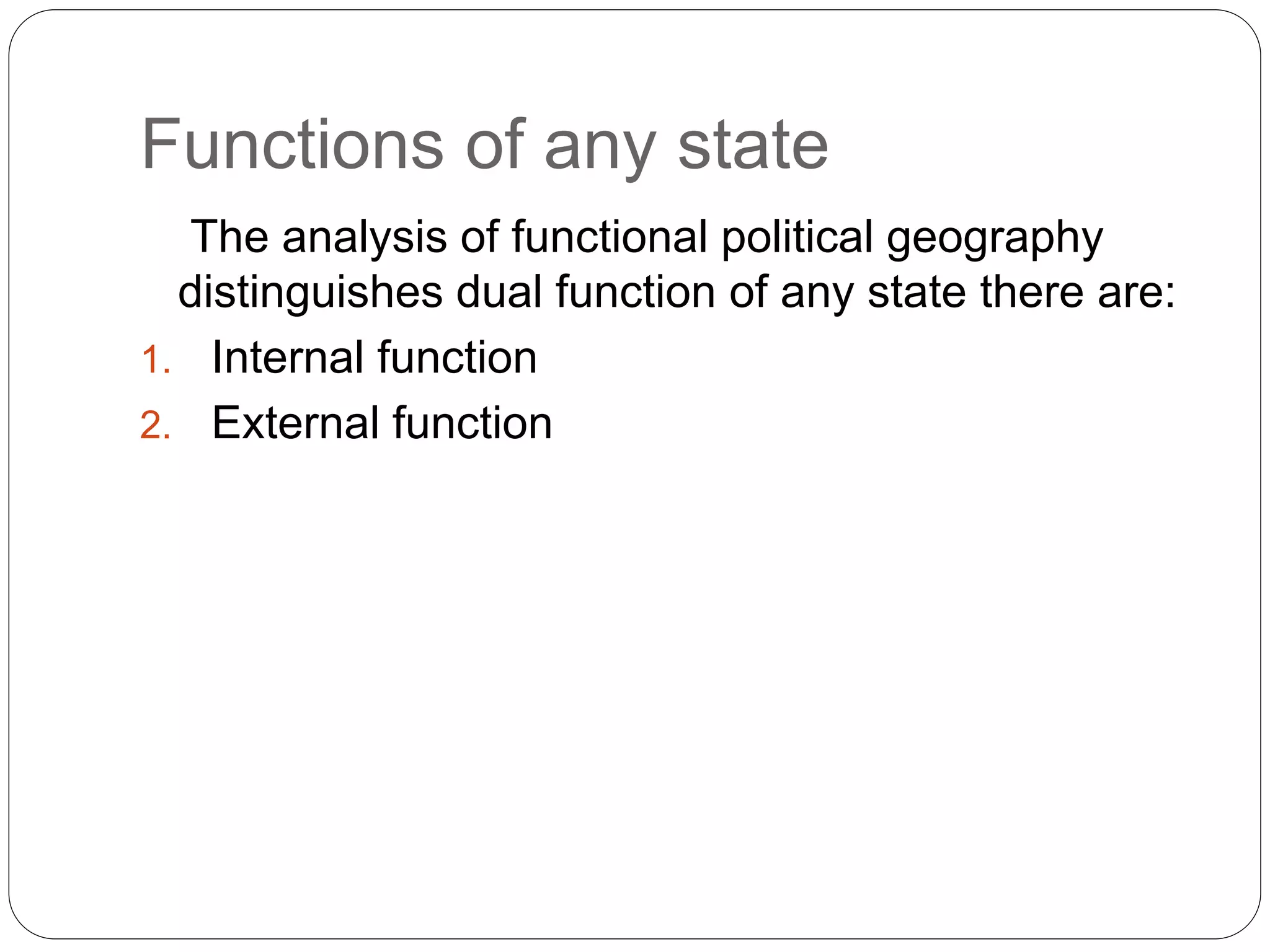 approaches of political geography | PPTX