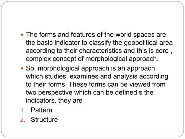 approaches of political geography | PPTX | Geography | Science