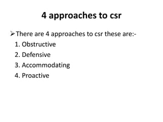Approches to csr | PPTX