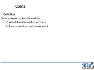 Approch to Coma (1).pptx patient with coma | PPTX