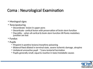 Approch to Coma (1).pptx patient with coma | PPTX