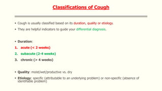 Approch to cough in children | PPTX