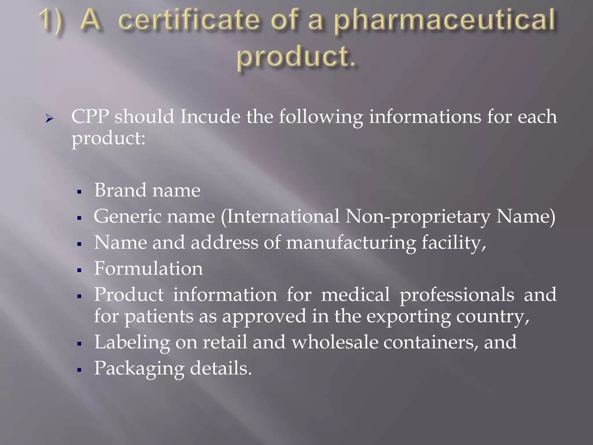Approch to pharmaceutical certification | PPTX