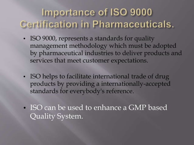 Approch to pharmaceutical certification | PPT