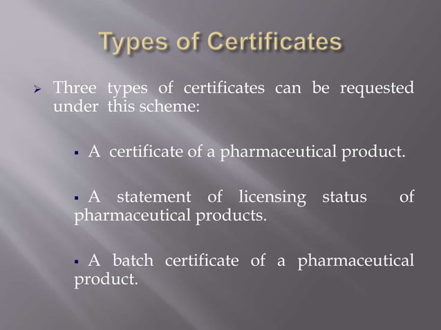 Approch to pharmaceutical certification | PPT
