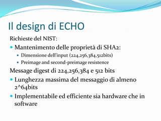 Approfondimento ECHO | PPSX | Programming Languages | Computing