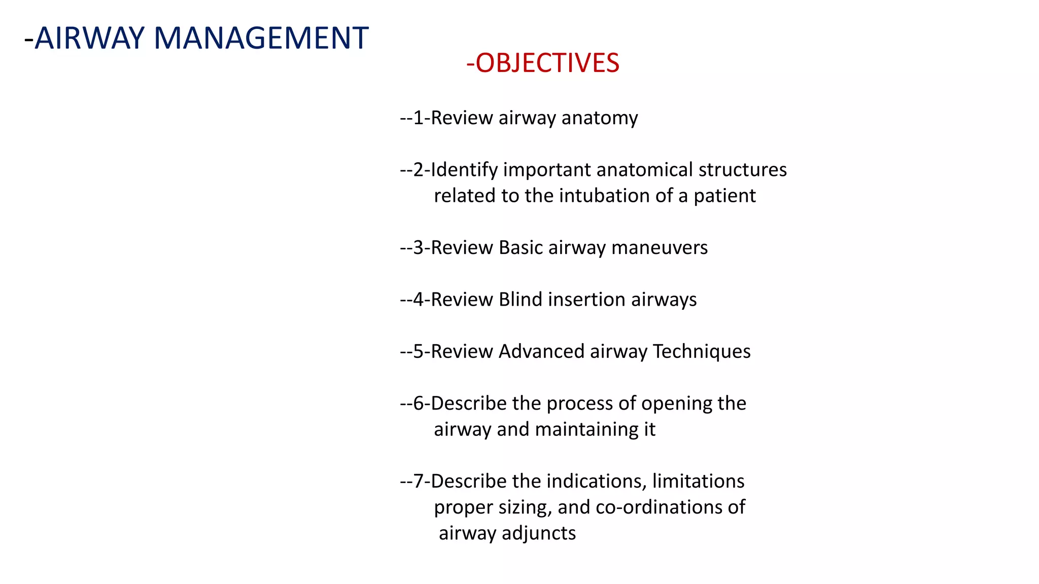 Appropriate airway equipment and techniques. | PPT