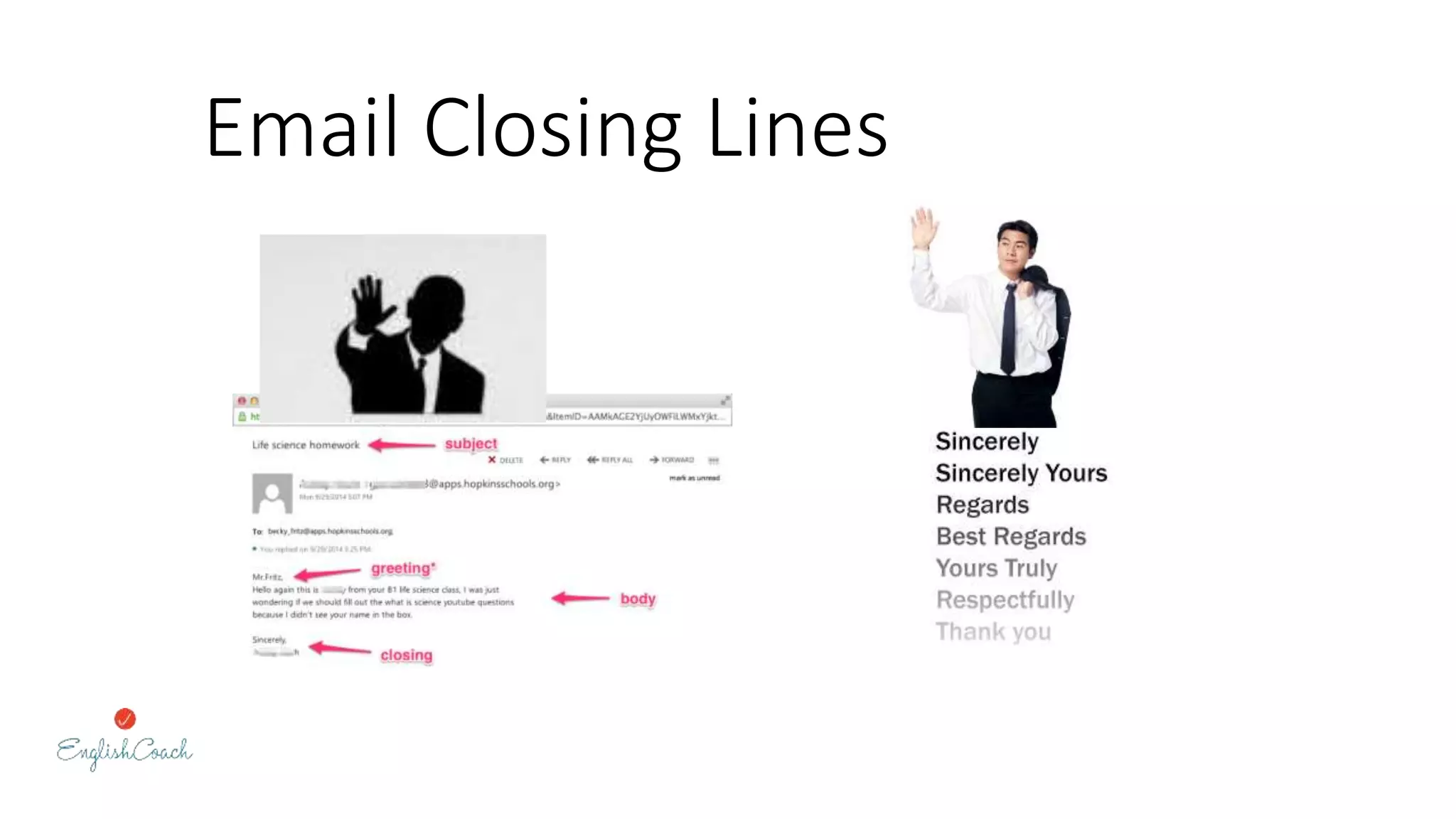 Appropriate email opening and closing lines | PPTX