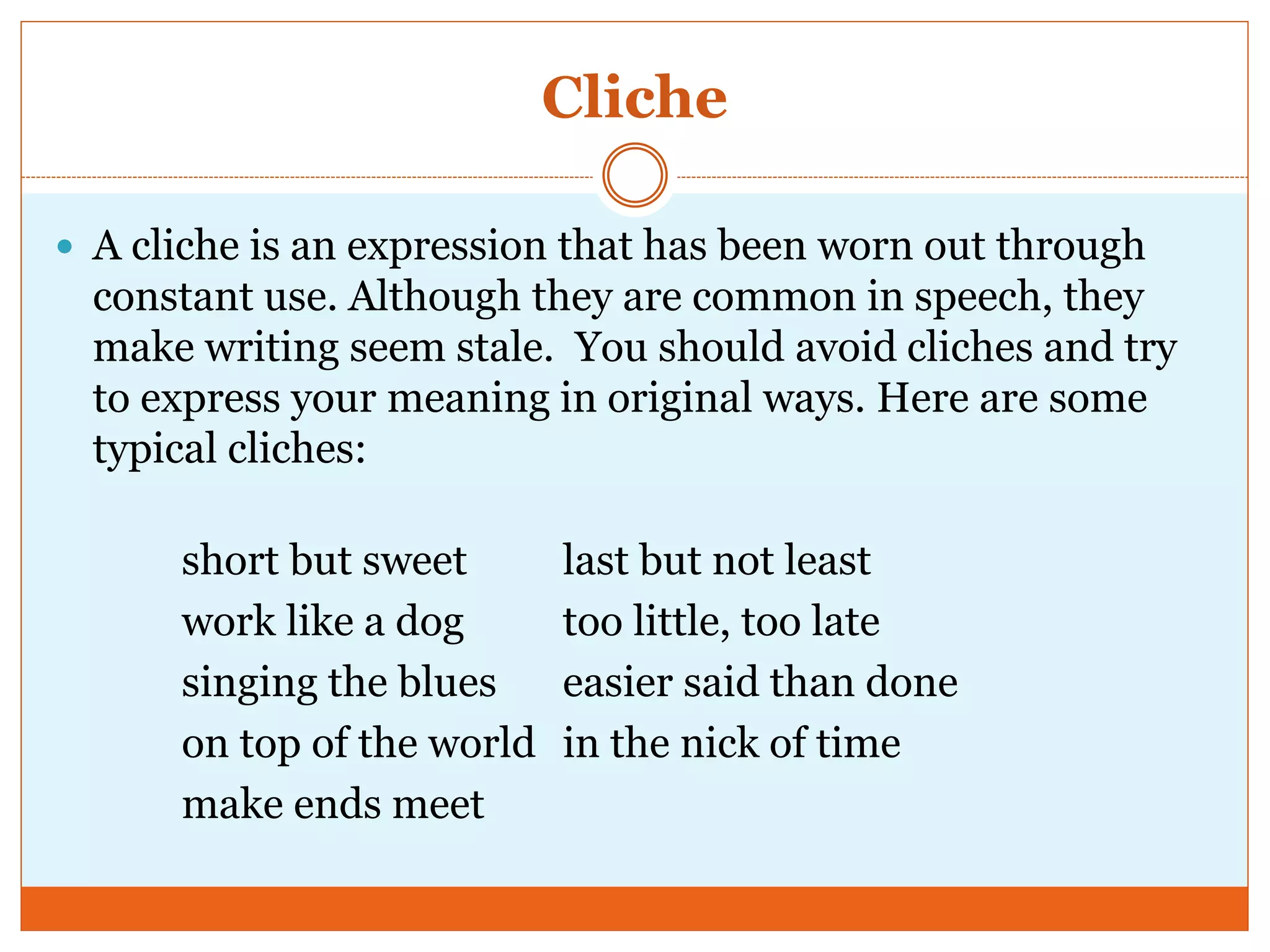 Appropriate language jargon, slang, cliche | PPTX