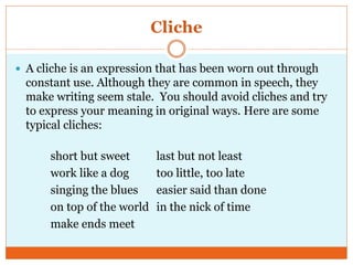 Appropriate language jargon, slang, cliche | PPTX