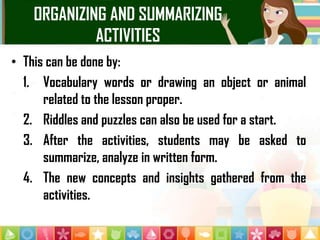 APPROPRIATE LEARNING ACTIVITIES "INTRODUCTORY AND DEVELOPMENTAL ...