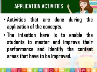 APPROPRIATE LEARNING ACTIVITIES "INTRODUCTORY AND DEVELOPMENTAL ...