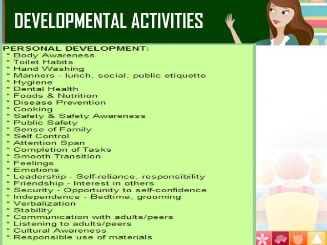 APPROPRIATE LEARNING ACTIVITIES "INTRODUCTORY AND DEVELOPMENTAL ...