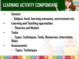 APPROPRIATE LEARNING ACTIVITIES "INTRODUCTORY AND DEVELOPMENTAL ...