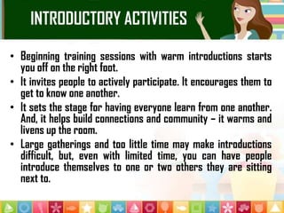 APPROPRIATE LEARNING ACTIVITIES "INTRODUCTORY AND DEVELOPMENTAL ...
