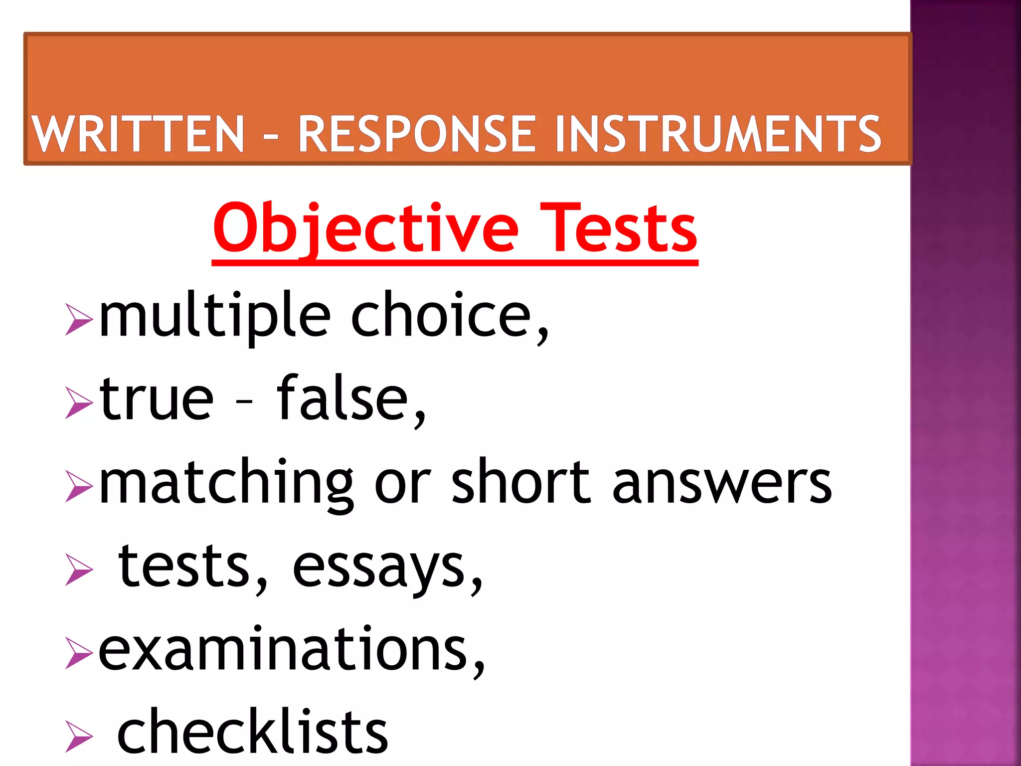 Appropriateness of assessment method | PPTX
