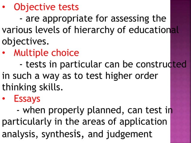 Appropriateness of assessment method | PPTX | Educational Assessment ...