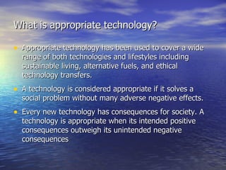 Appropriate technology | PPT