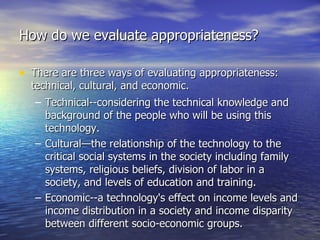 Appropriate technology | PPT