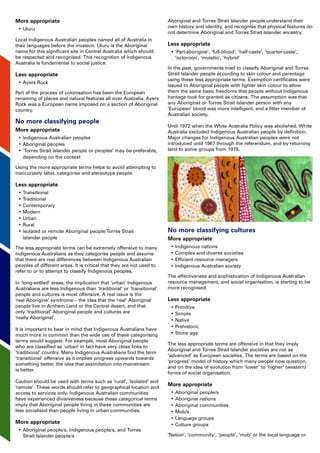 Appropriate terminology, indigenous australian peoples | PDF ...