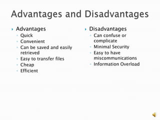 Appropriate Uses of Email | PPTX | Email | Internet