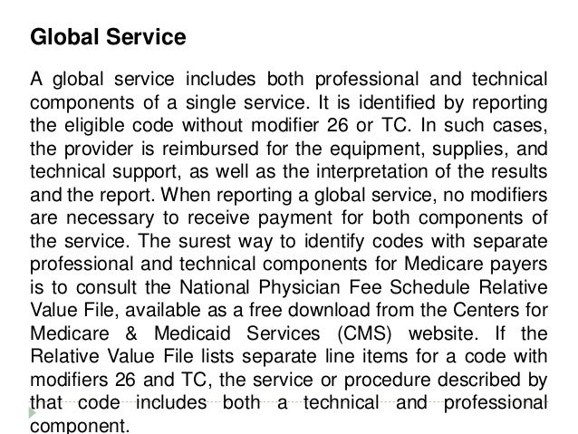 Appropriate use of modifier 26 and modifier tc