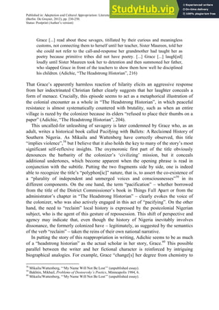 Appropriating Achebe Chimamanda Ngozi Adichie s Purple Hibiscus and ...