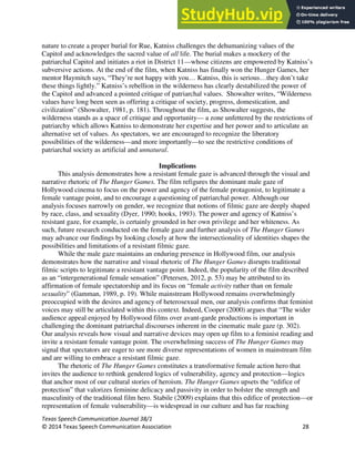 Appropriating the Male Gaze in The Hunger Games The Rhetoric of a ...