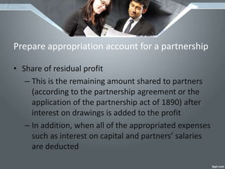 Appropriation account for partnership | PPTX