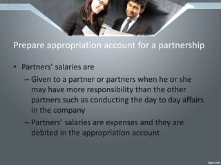 Appropriation account for partnership | PPTX