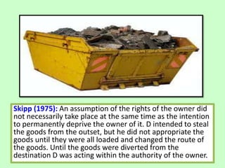 Theft: Appropriation Common Law Development | PPT