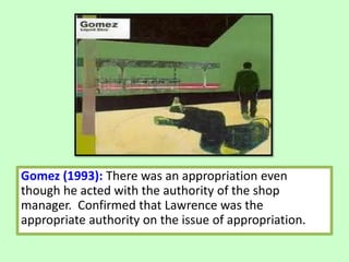 Theft: Appropriation Common Law Development | PPTX | Law