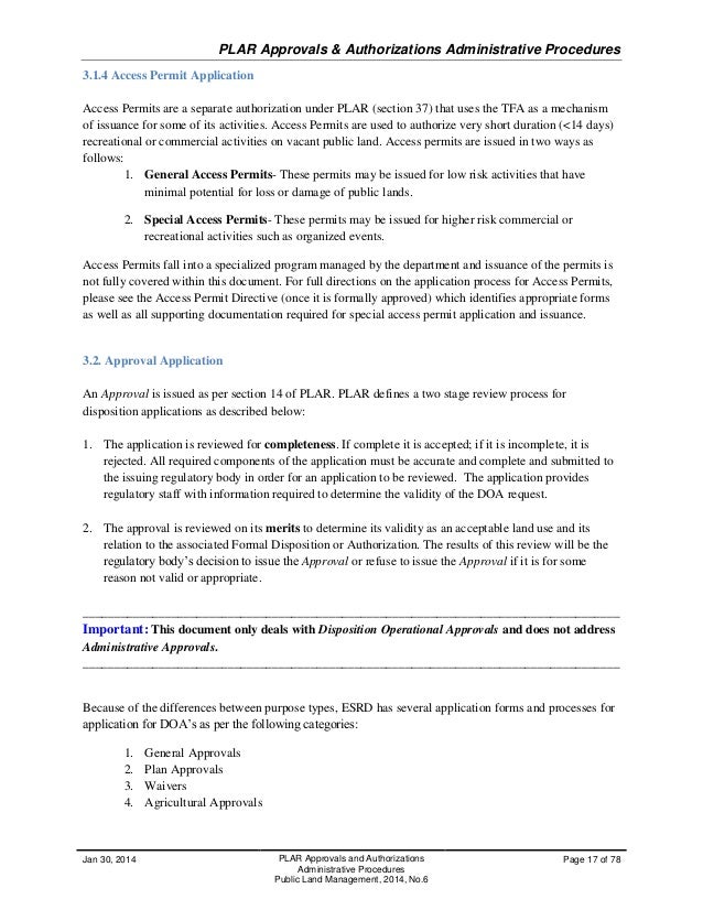 Approvals authorizationsprocedures jan2014