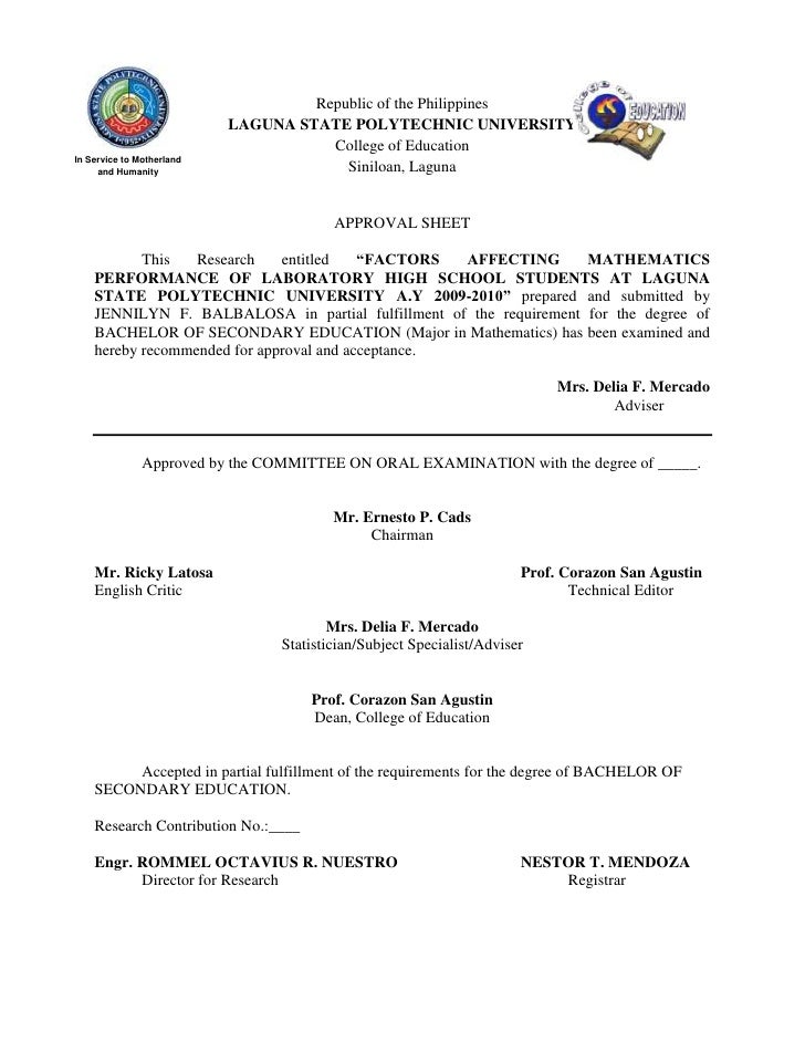 Approval Sheet Approval Sheet