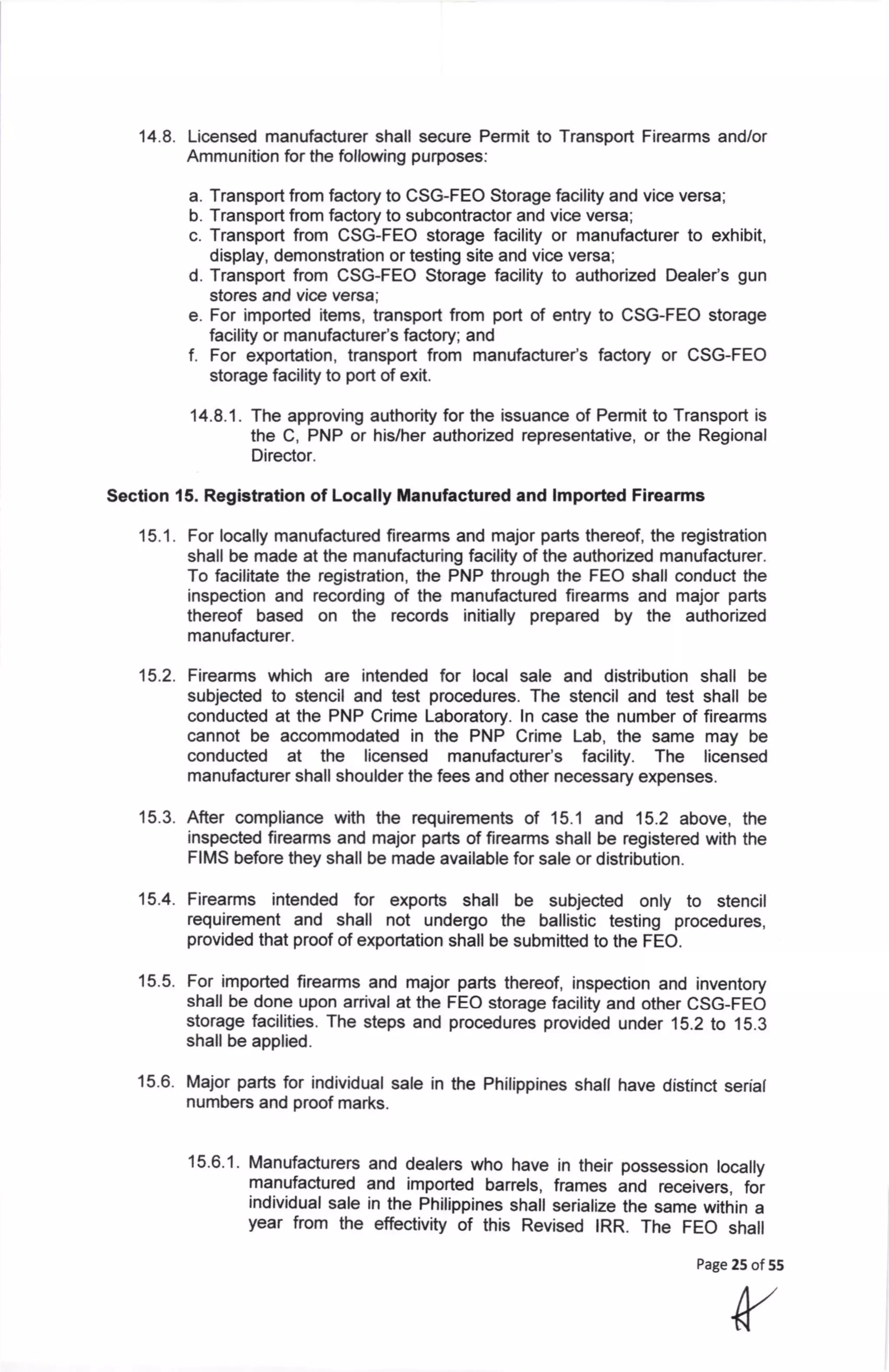 RA 10591 IRR 2018 | PDF