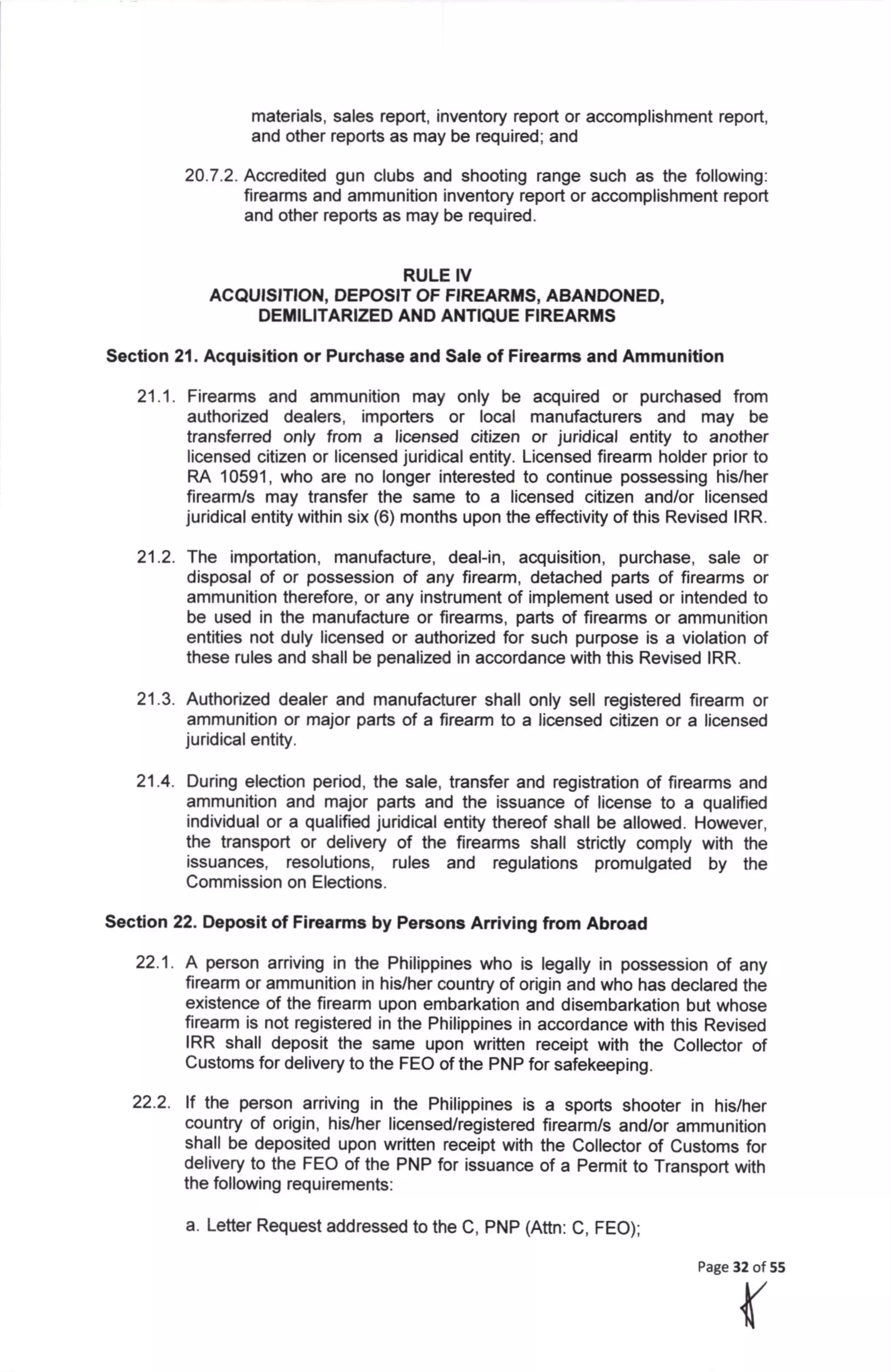 RA 10591 IRR 2018 | PDF