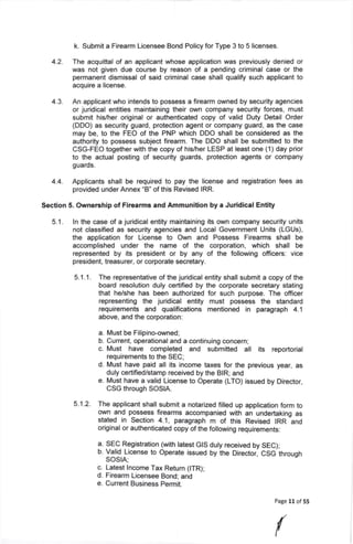 RA 10591 IRR 2018 | PDF
